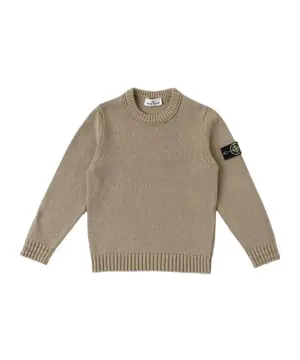 Stone Island Cotton Blend Knit Sweater - Brown