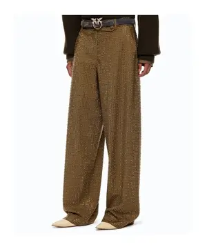 Pinko Rhinestone-embellished Tailored Trousers