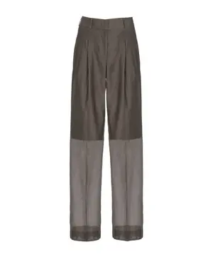 Peserico Sheer Panel Wide-leg Pants