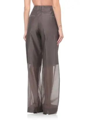 Peserico Sheer Panel Wide-leg Pants