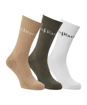 Polo Ralph Lauren 3pack Crewlength Sports Socks - Multicolor