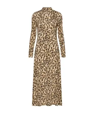 Marella Leopard-print Long-sleeve Dress