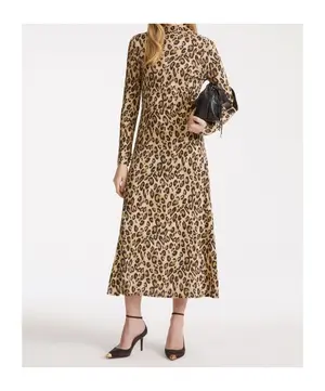 Marella Leopard-print Long-sleeve Dress