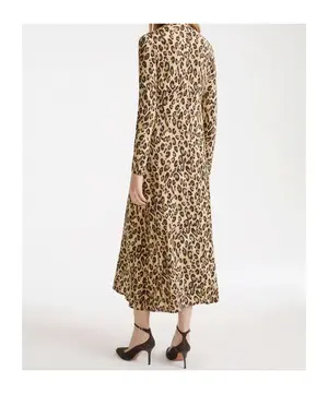 Marella Leopard-print Long-sleeve Dress