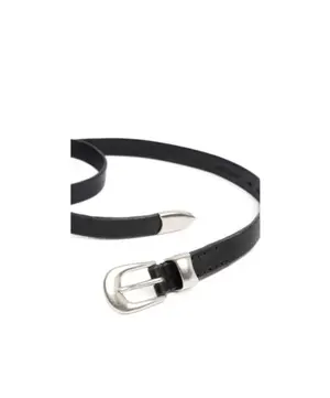 Our Legacy Stylish Belt With Thin Strap And Oval Buckle - Black