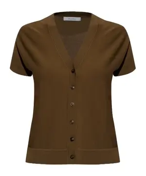 Max Mara Short-sleeved Cardigan - Brown