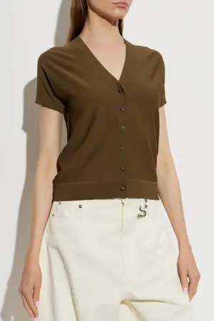 Max Mara Short-sleeved Cardigan - Brown