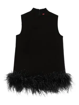Max Mara Feather-trim Sleeveless Top