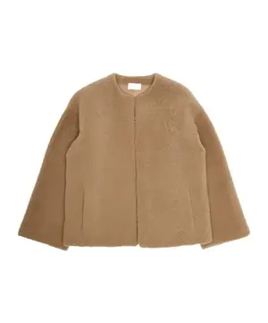 THE ROW Valorin Collarless Jacket - Beige