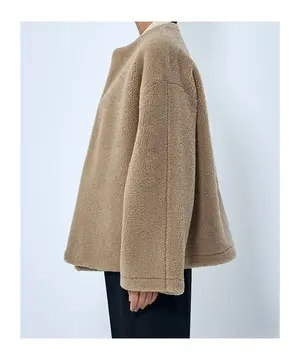 THE ROW Valorin Collarless Jacket - Beige