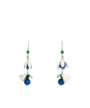 Isabel Marant Étoile Colorful Beaded Drop Earrings - White