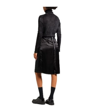 MAISON MARGIELA Minimalist Wool Satin Pencil Skirt