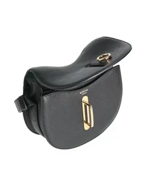 Burberry Leather Saddle Bag - Black