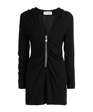 Saint Laurent Solid Color Jumpsuits - Black