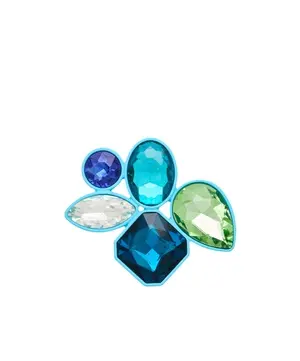 Max Mara Plastic Brooch - Blue