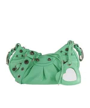 Balenciaga Medium-sized Leather Underarm Bag - Green