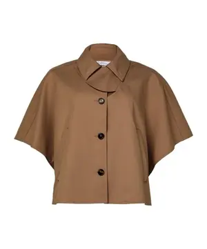 Max Mara Single-breasted Cape - Brown