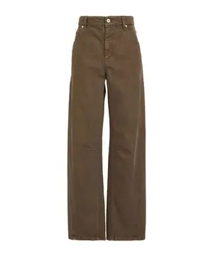 Brunello Cucinelli Metallic Denim Straight-leg Jeans