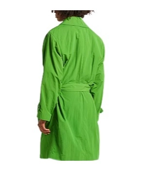 Saint Laurent Solid Color Long Sleeve Trench Coat