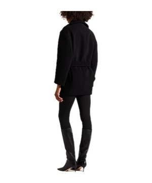 Saint Laurent Minimal Long-sleeve Wool Coat