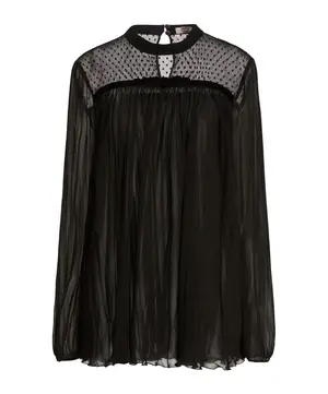 Max Mara Solid Color Tops - Black
