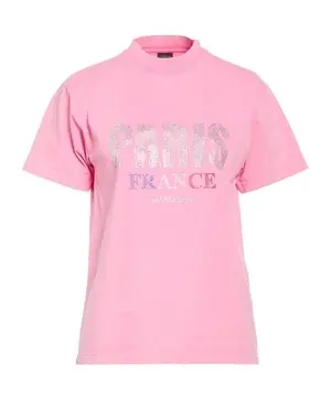 Balenciaga Solid-color Short-sleeve T-shirt - Pink