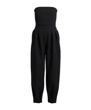 Max Mara Solid Strapless Crepe Jumpsuit