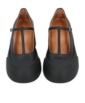 Marni Minimal Round-toe Block Heel Shoes