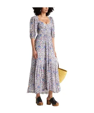 Isabel Marant Étoile Floral Print Three-quarter Sleeve Dress