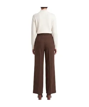 Max Mara Loose Fit Plaid Pants