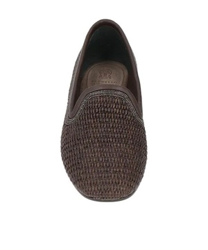 Brunello Cucinelli Round Toe Solid Color Slippers