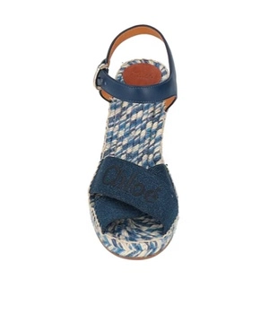 Chloé Straw Woven Sandals With Hemp Sole