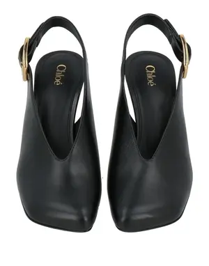 Chloé Square-toe Leather High Heels