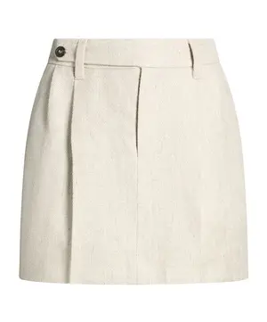 Brunello Cucinelli Minimalist Straight Flannel Pencil Skirt