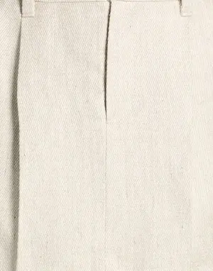 Brunello Cucinelli Minimalist Straight Flannel Pencil Skirt