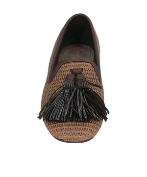Brunello Cucinelli Minimalist Round Toe Slippers