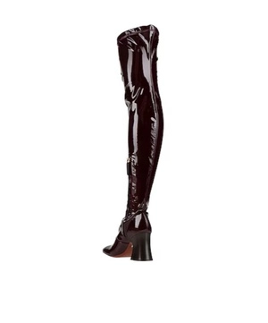 Chloé Patent Leather Square-toe Tall Boots