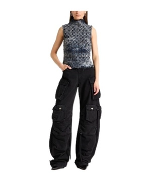 DIESEL® Sleeveless Turtleneck Zipup Top