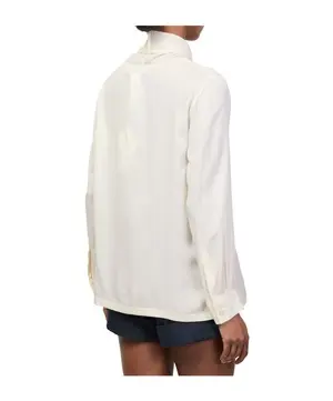 Max Mara Blouse With Pussycat Bow - White