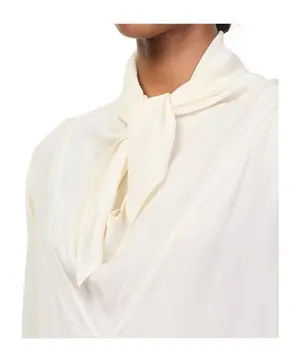 Max Mara Blouse With Pussycat Bow - White