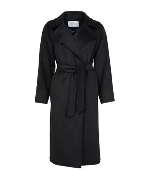 Max Mara Manuela Maxi Belted Coat - Black
