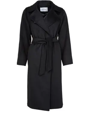Max Mara Manuela Maxi Belted Coat - Black