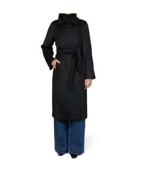Max Mara Manuela Maxi Belted Coat - Black