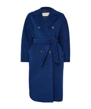 Max Mara Madame Belted Maxi Coat - Blue