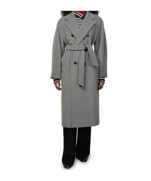 Max Mara Madame Belted Maxi Coat - Gray