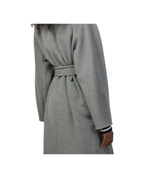 Max Mara Madame Belted Maxi Coat - Gray