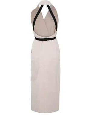 Max Mara Maxi Linen Wrap Dress