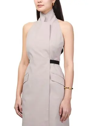Max Mara Maxi Linen Wrap Dress