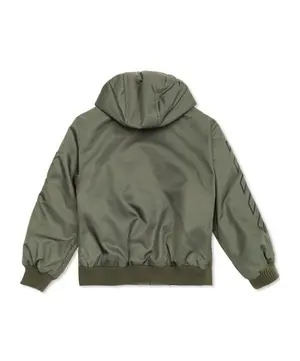 Off-White Logo-print Hooded Bomber Jacket
