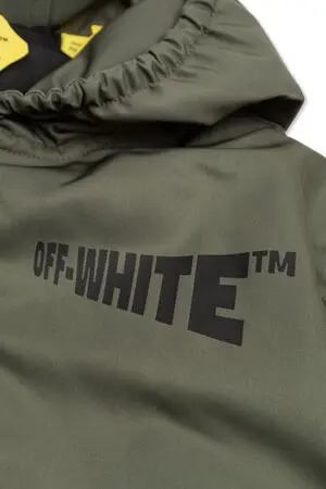 Off-White Logo-print Hooded Bomber Jacket